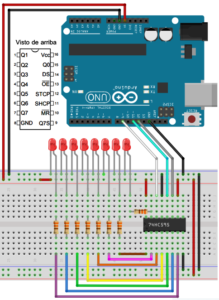 Arduino: ampliar cantidad de salidas digitales con 74HC595 - EcuaRobot