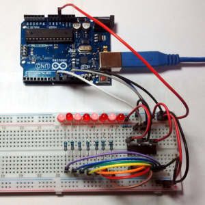 Arduino: ampliar cantidad de salidas digitales con 74HC595 - EcuaRobot