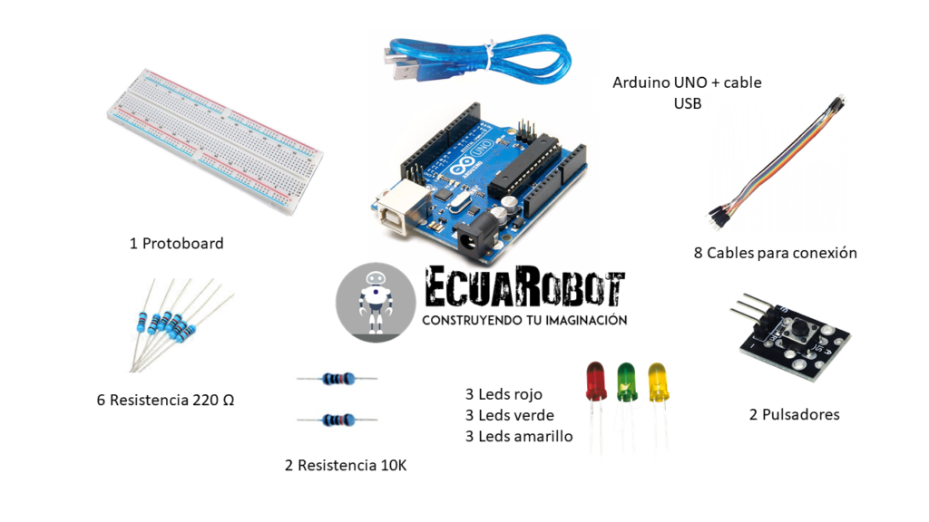 Kit Arduino - Circuito semáforo inteligente con múltiples LEDs y ...