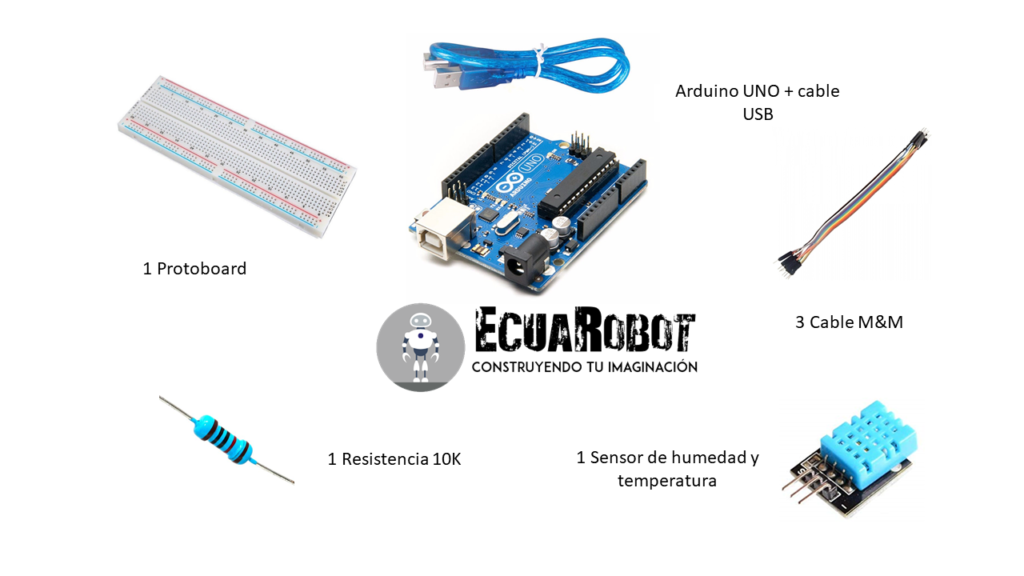 Kit Arduino - Sensor de humedad y temperatura DHT11 con Arduino. - EcuaRobot